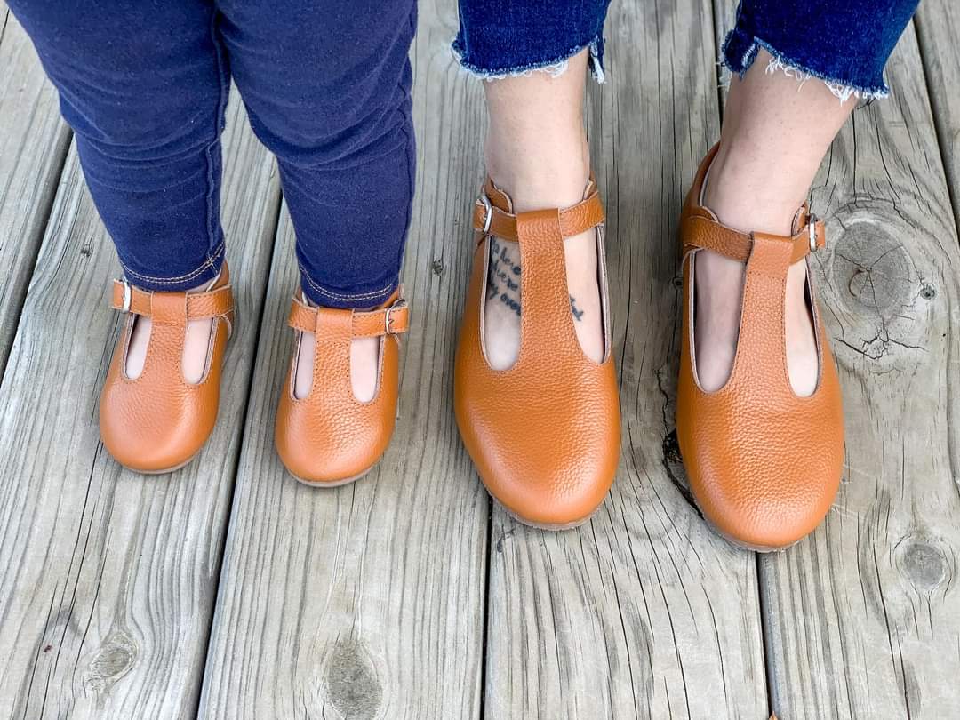 Tan T-Bar – Little Toe Co.